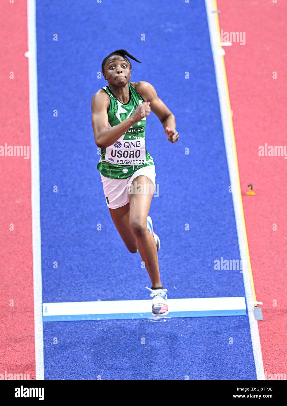 Ruth Usoro participating in the Belgrade 2022 World Indoor ...