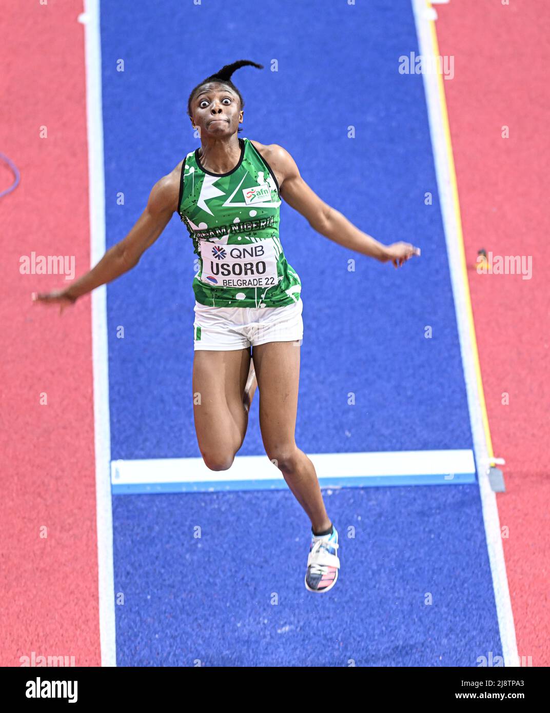 Ruth Usoro participating in the Belgrade 2022 World Indoor ...