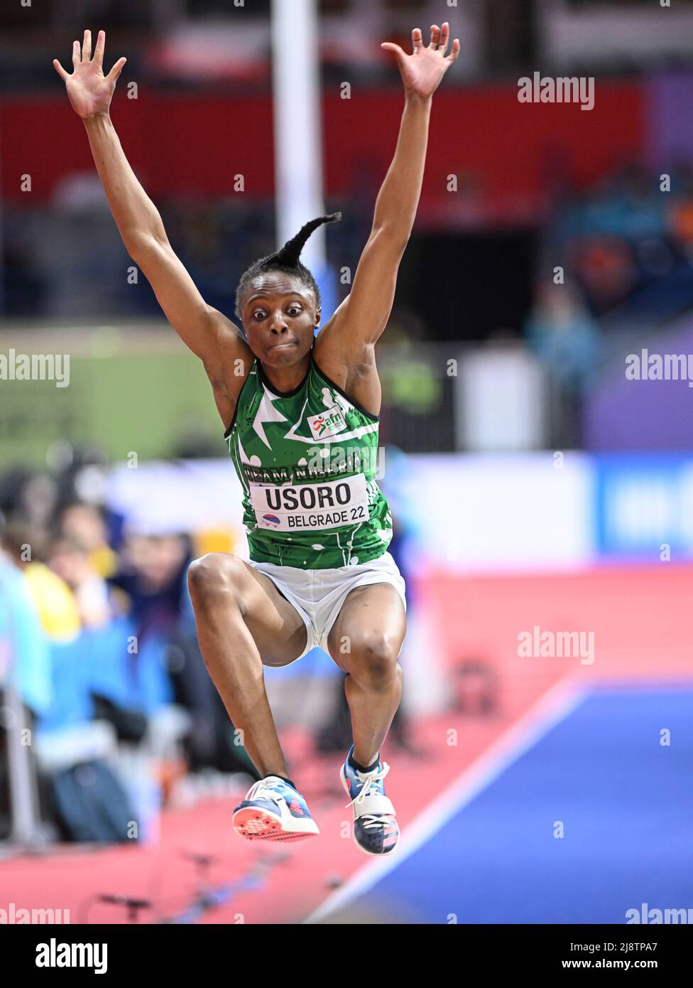Ruth Usoro participating in the Belgrade 2022 World Indoor ...