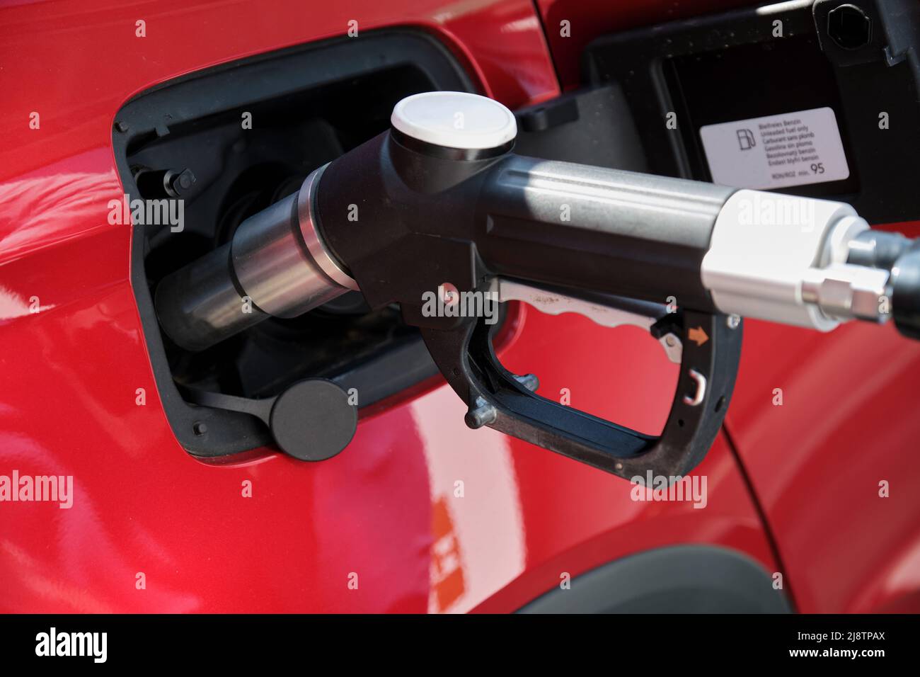 Compressed Natural Gas (GNC) pump fueling a car Stock Photo - Alamy