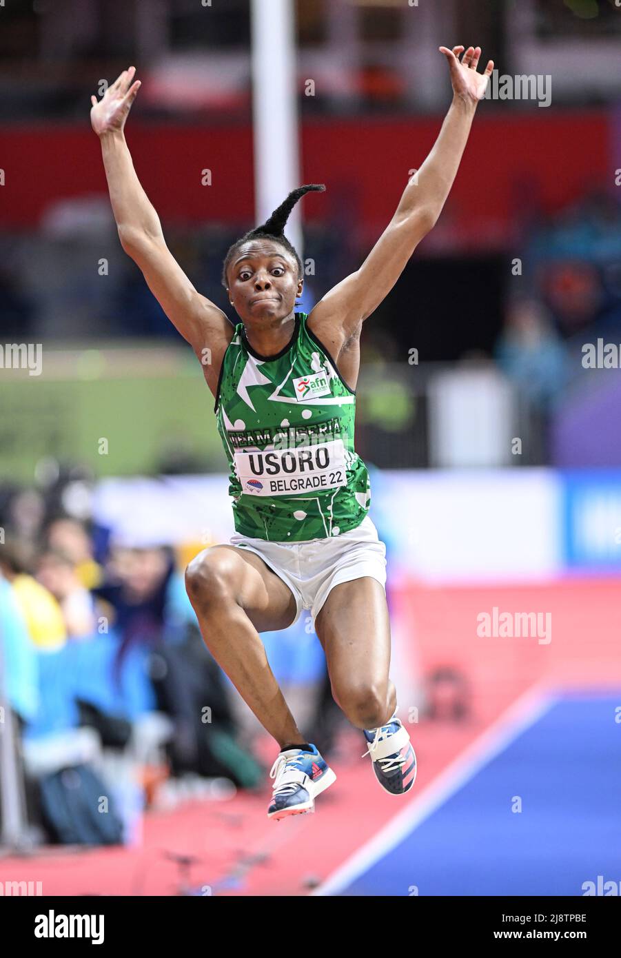 Ruth Usoro participating in the Belgrade 2022 World Indoor ...
