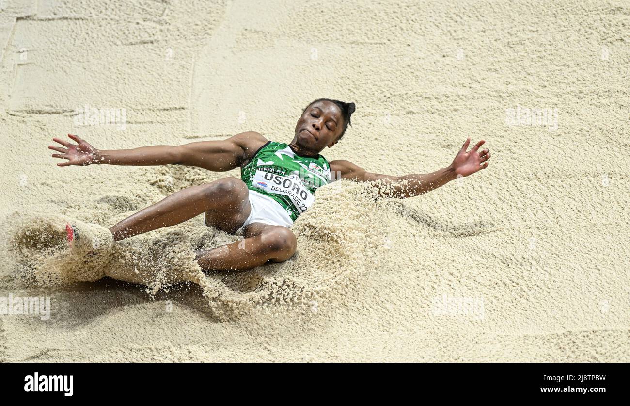 Ruth Usoro participating in the Belgrade 2022 World Indoor ...