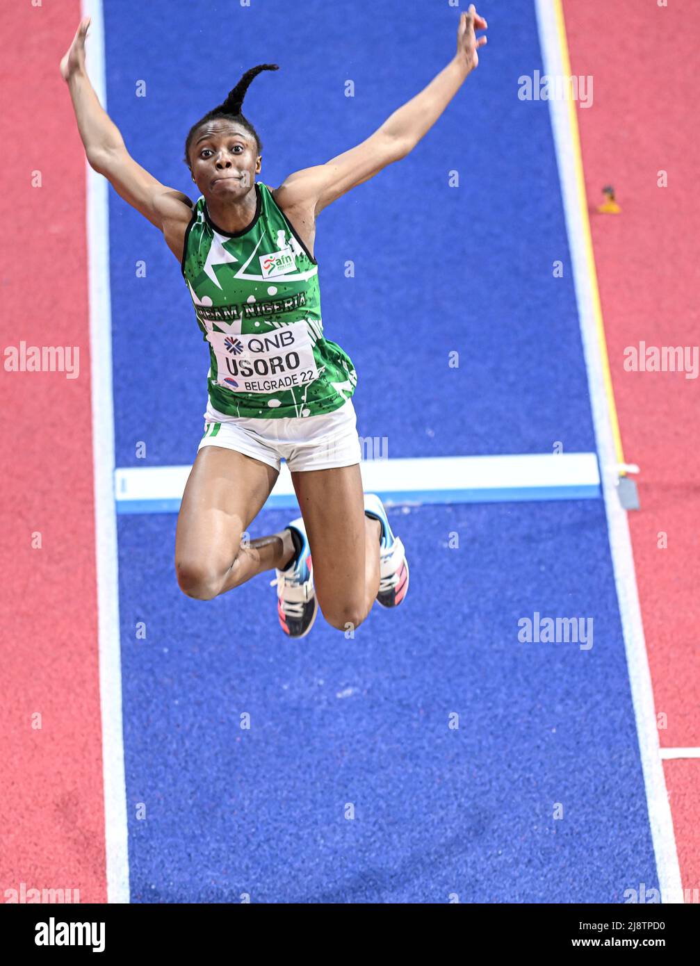 Ruth Usoro participating in the Belgrade 2022 World Indoor ...