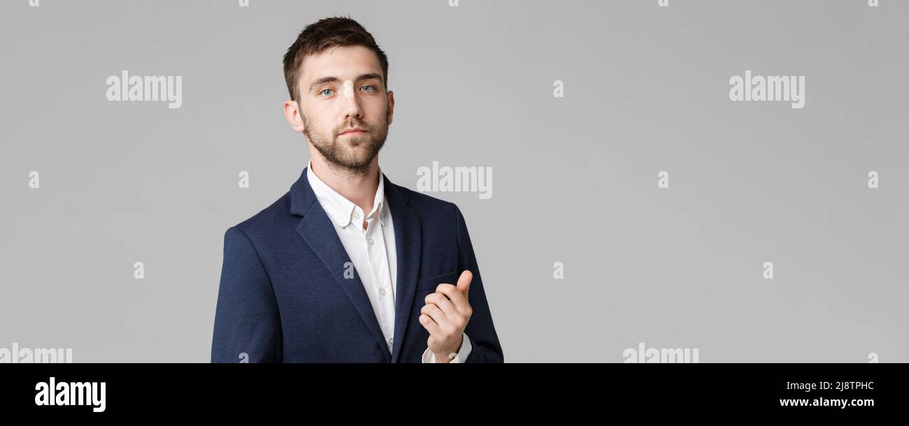 Business Concept - Portrait Handsome Business man prepare working suit ...