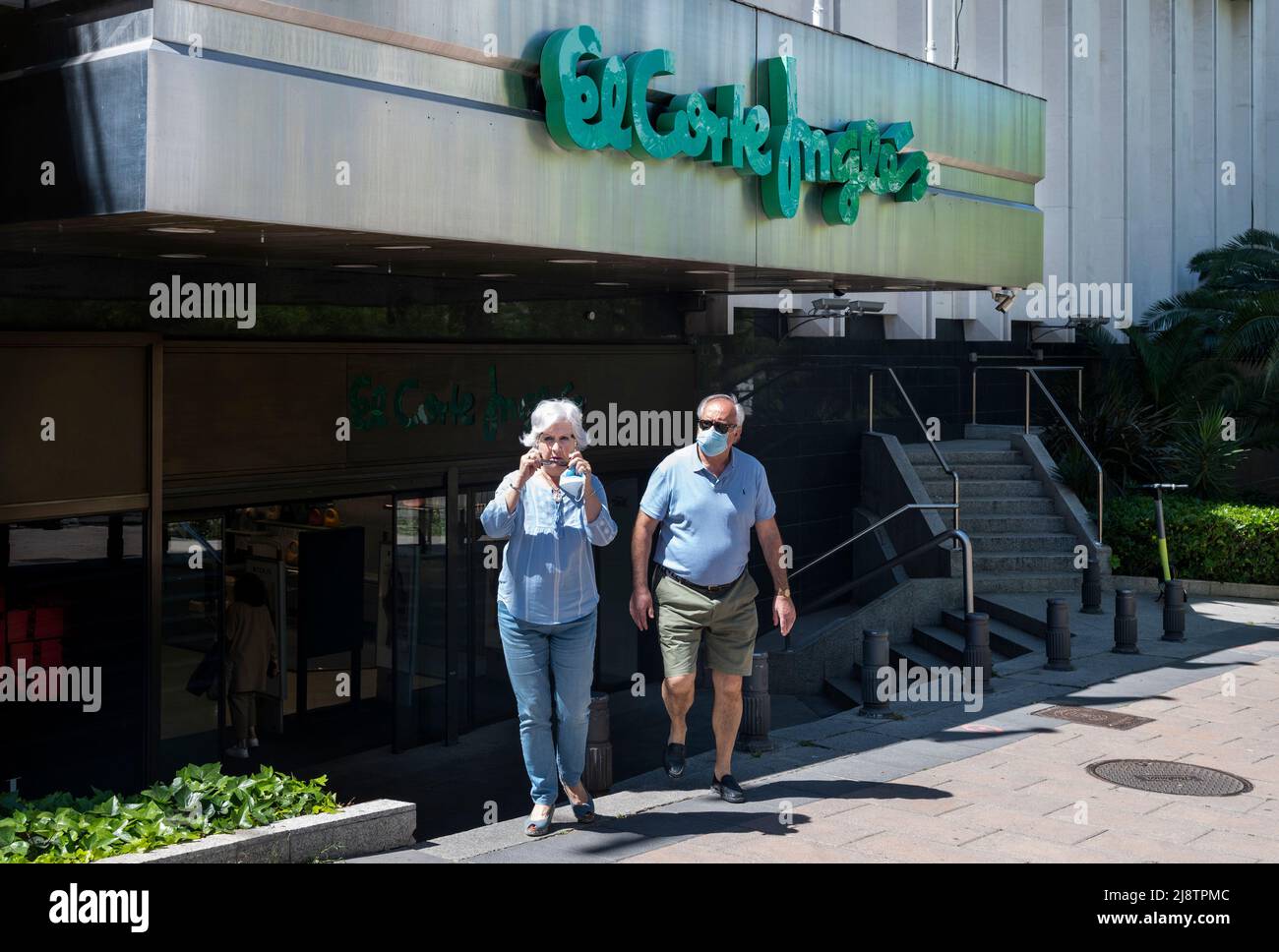 Madrid, Spain. 17th May, 2022. Pedestrians leave Spain's biggest ...