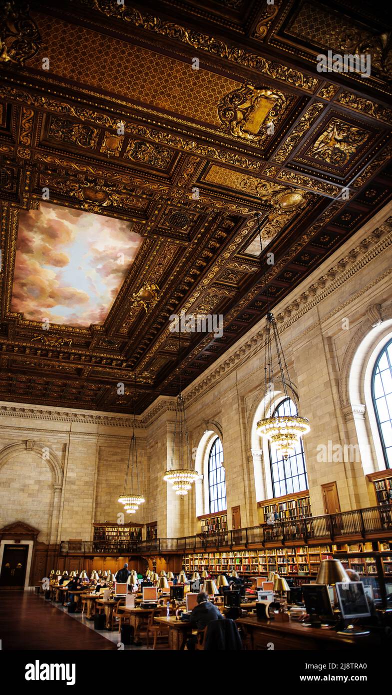 Interior of the New York Public Library Stock Photo - Alamy
