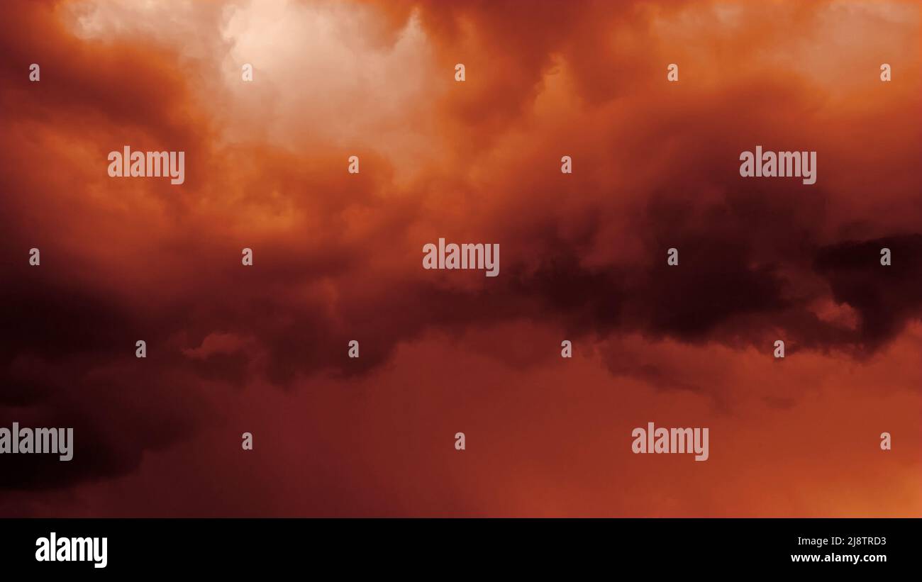 Dark heavy red clouds - background for war artworks - abstract 3D ...
