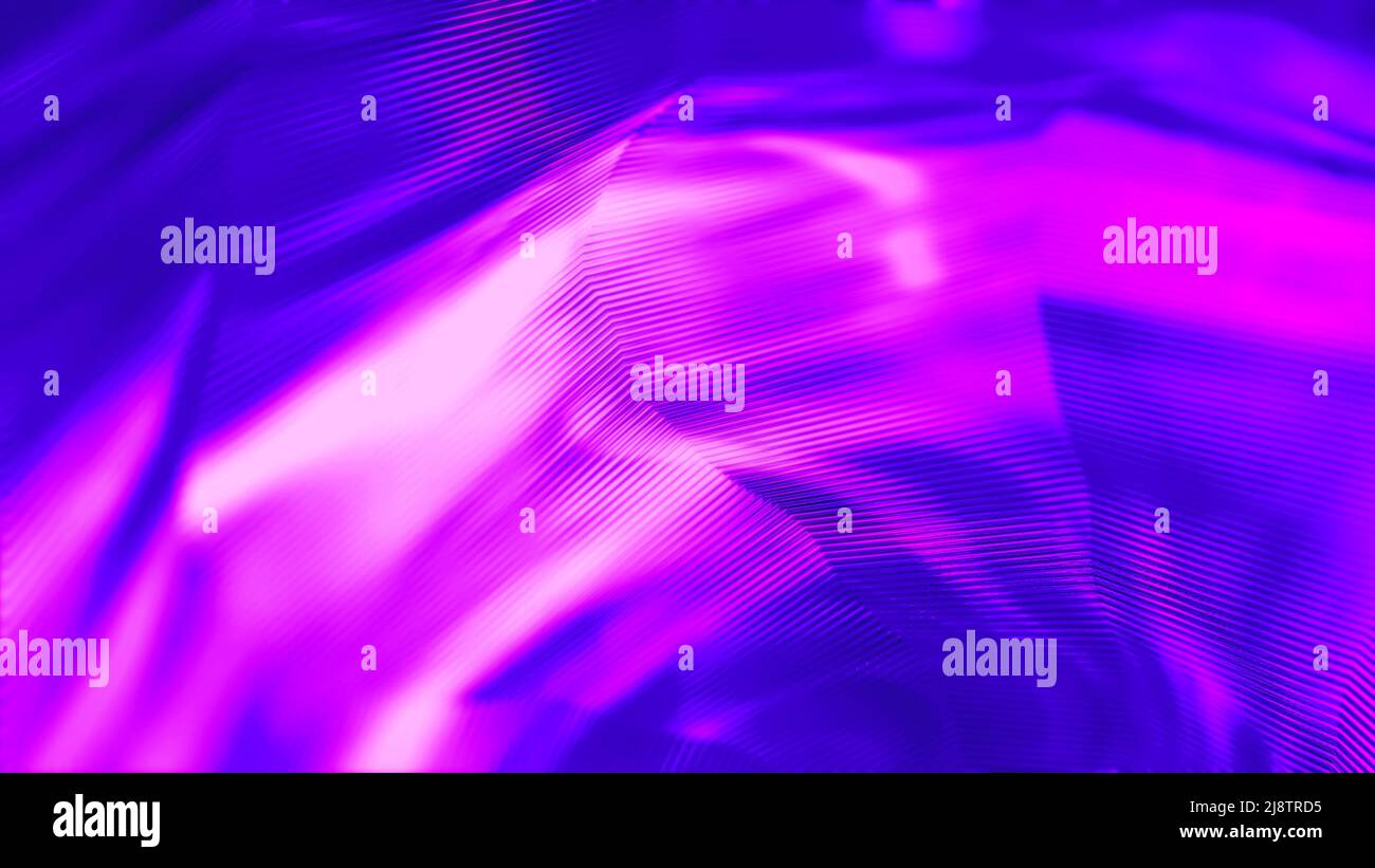 Colorful rose liquid reflective lines shapes - high tech digital ...