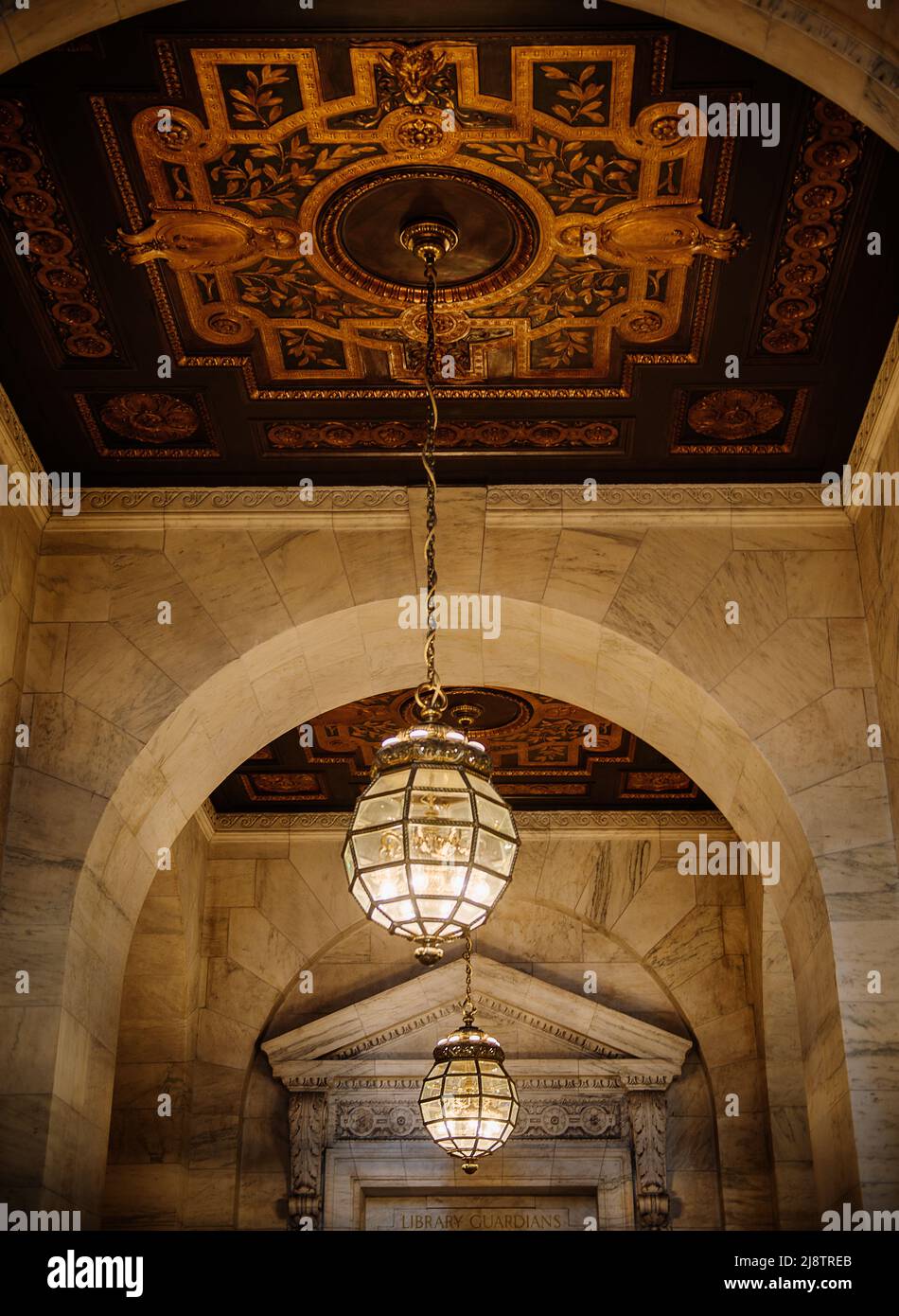 Interior of the New York Public Library Stock Photo - Alamy