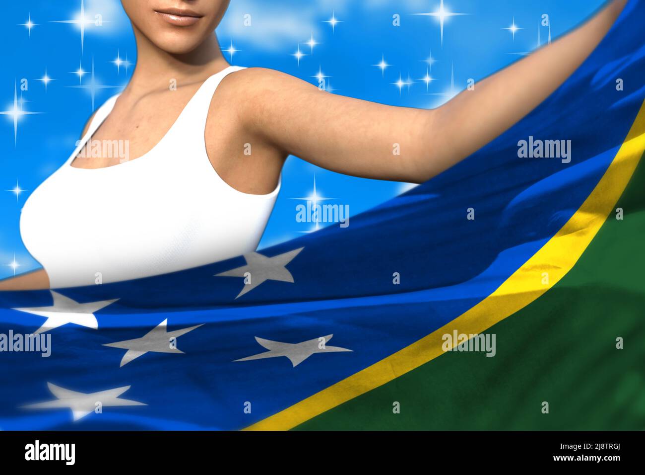 Solomon Islands Beautiful Women 80+ Solomon Islands Woman Stock