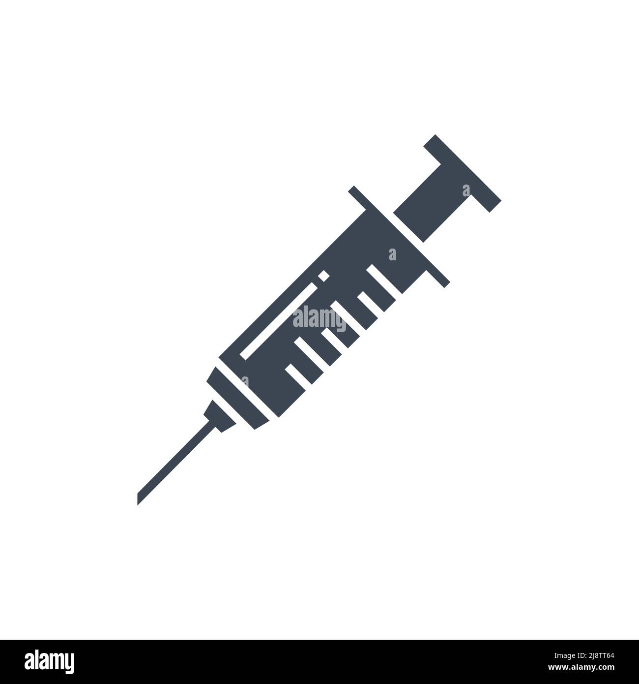 Syringe related vector glyph icon. Syringe sign. Isolated on white ...