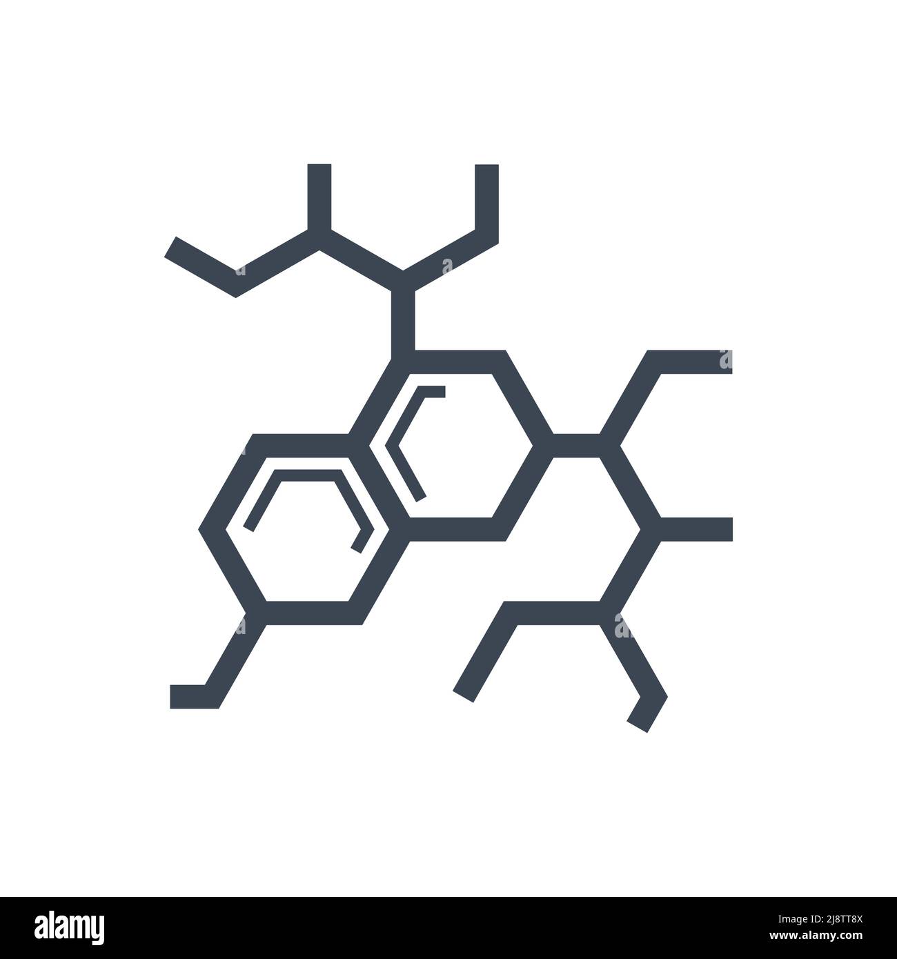 Molecule related vector glyph icon. Molecule sign. Isolated on white ...
