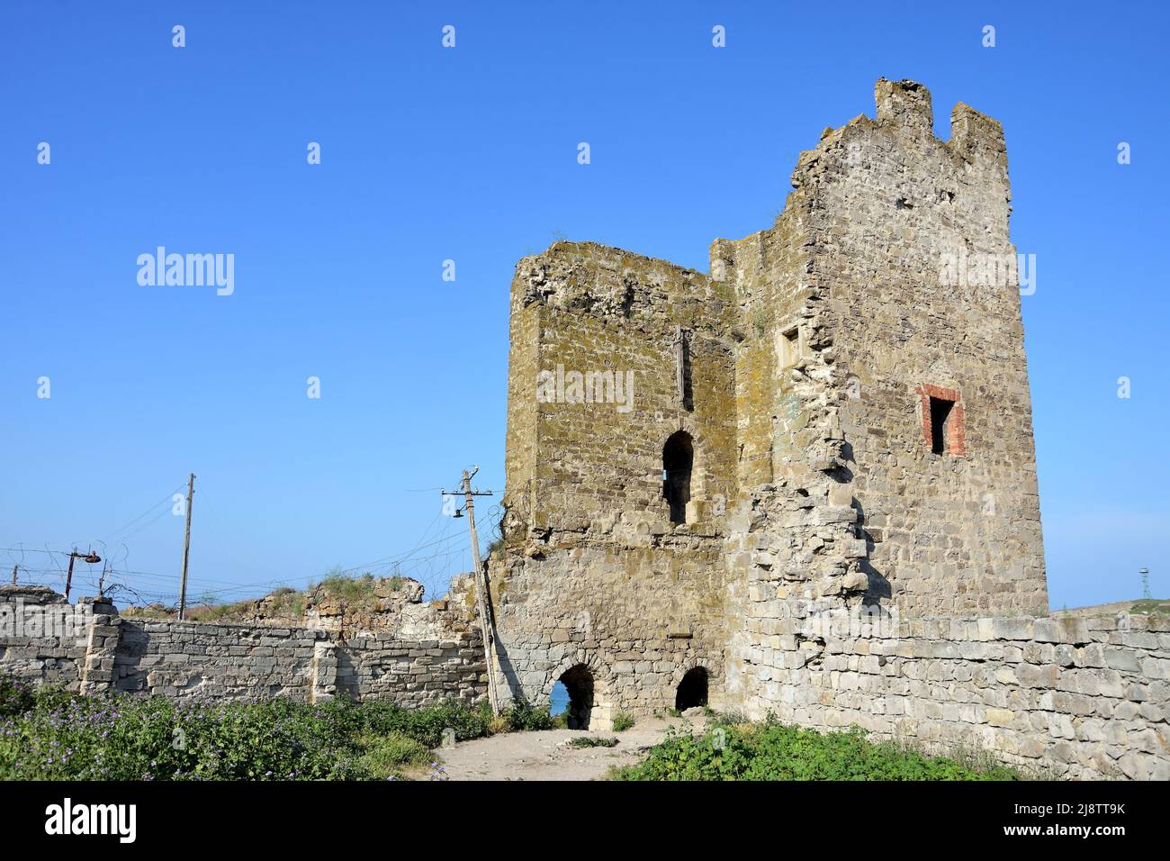 Old fortress Caffa in Feodosia, Crimea, Russia Stock Photo - Alamy