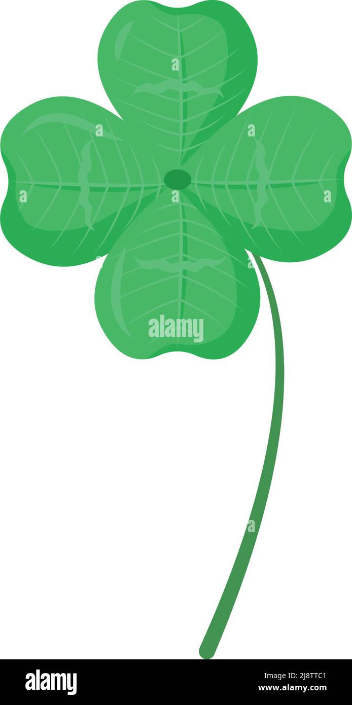 Four leaf clover semi flat color vector element Stock Vector Image ...
