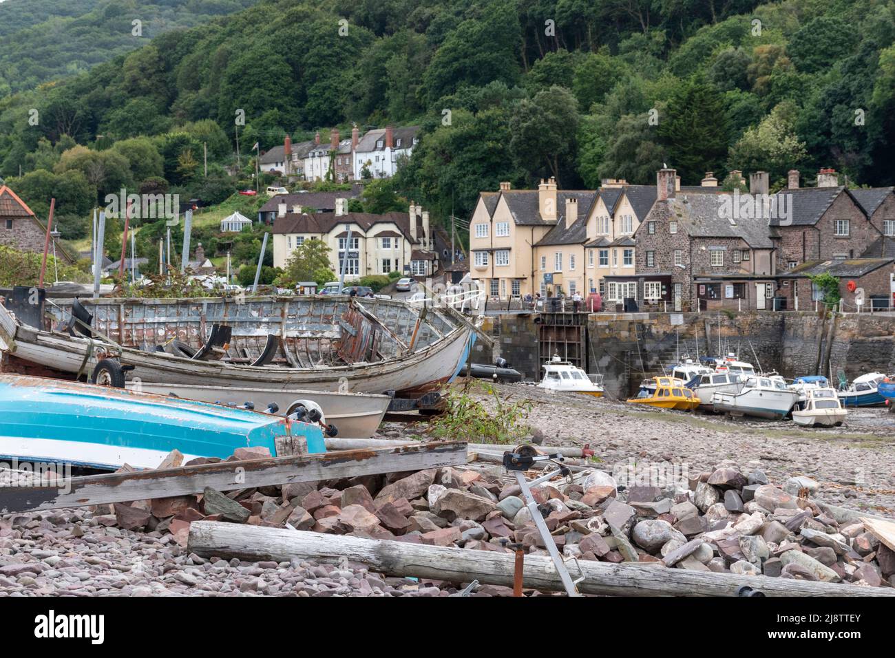 Porlock Wier, fishing village in Somerset,England Stock Photo - Alamy