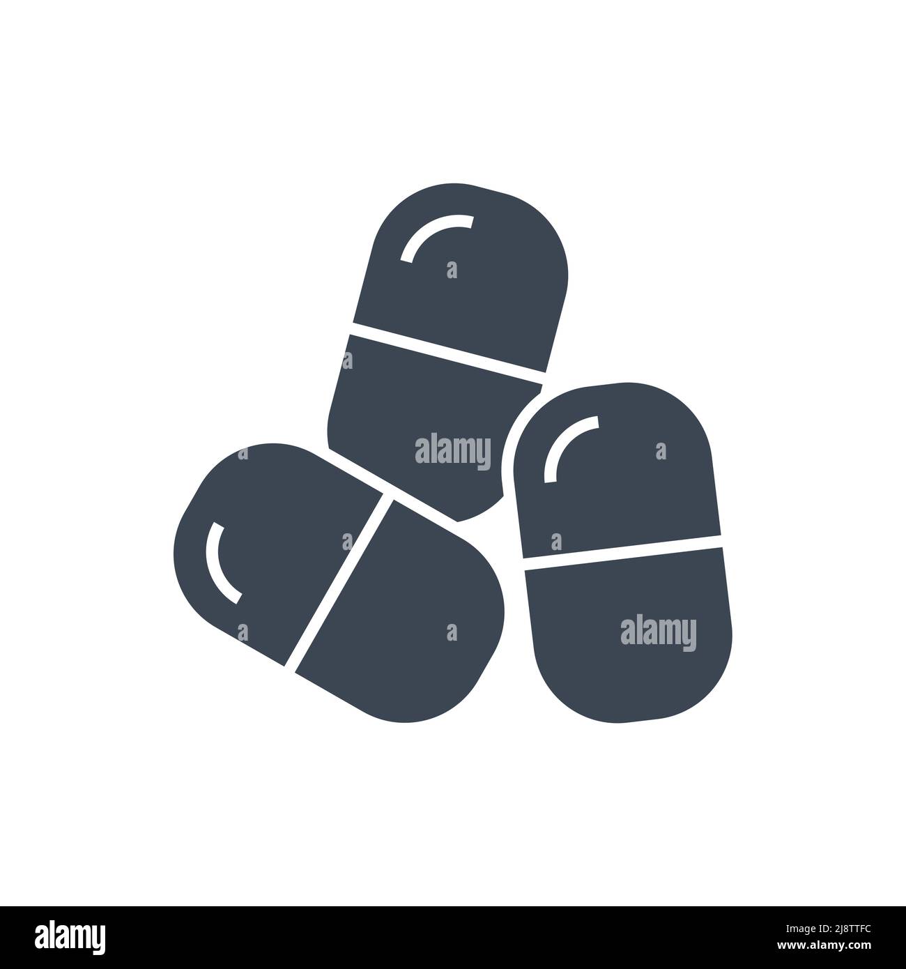 Pills Related Vector Glyph Icon. Drugs. Pills Sign. Isolated on White ...