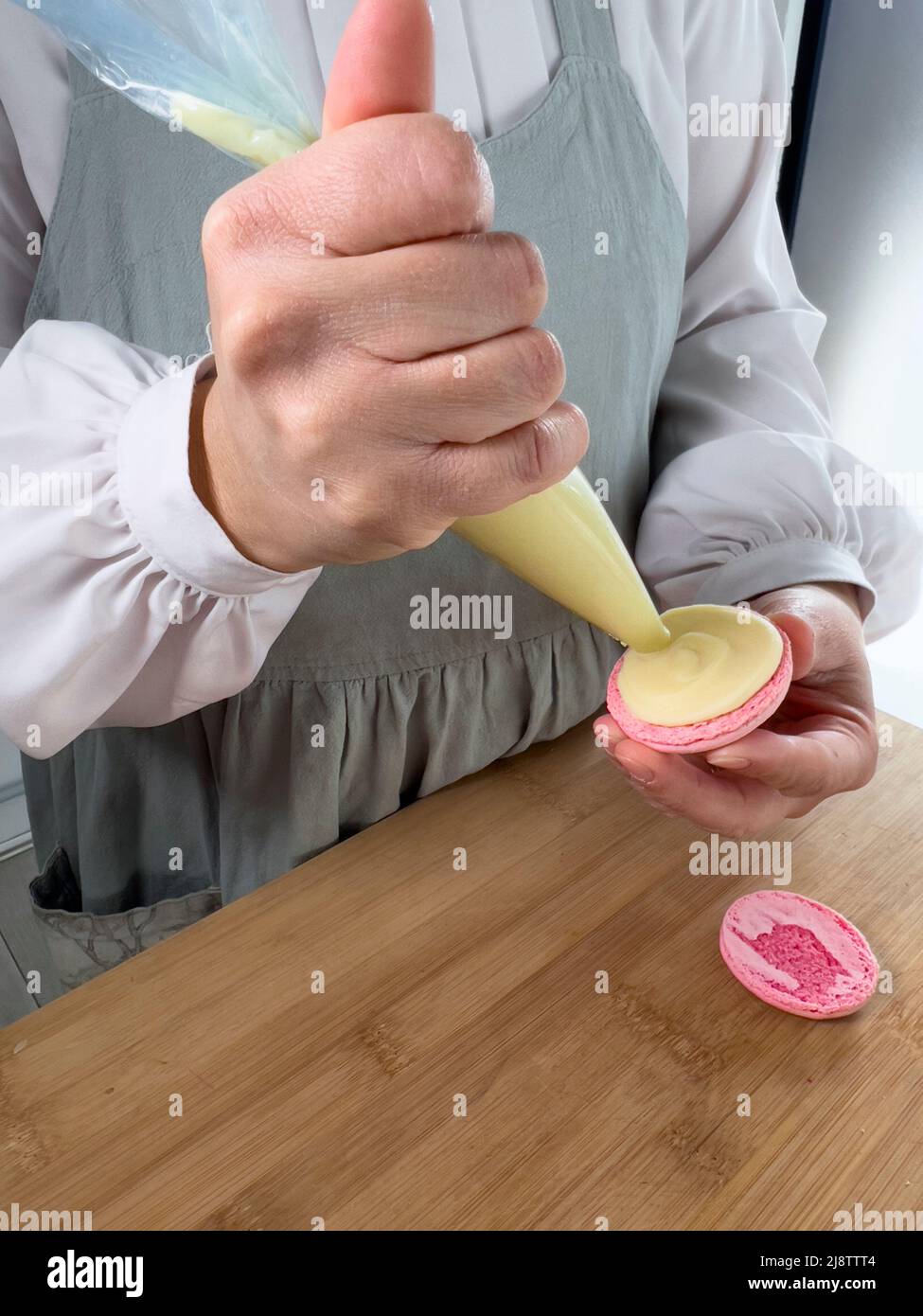 Macarons preparation hi-res stock photography and images - Alamy