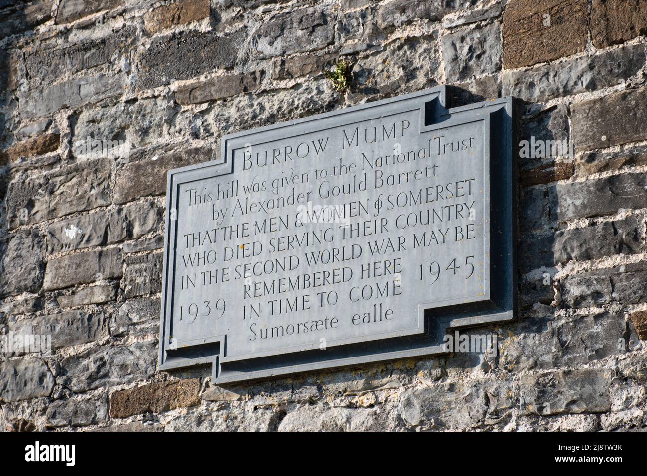 Burrow Mump in the village of Burrowbridge, Somerset Stock Photo - Alamy