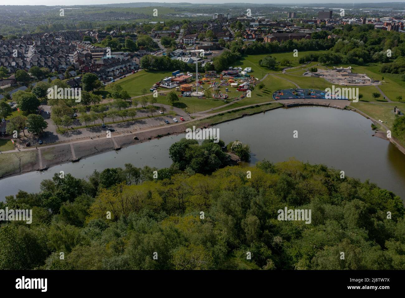 Traveling fun fair drone aerial hi-res stock photography and images - Alamy