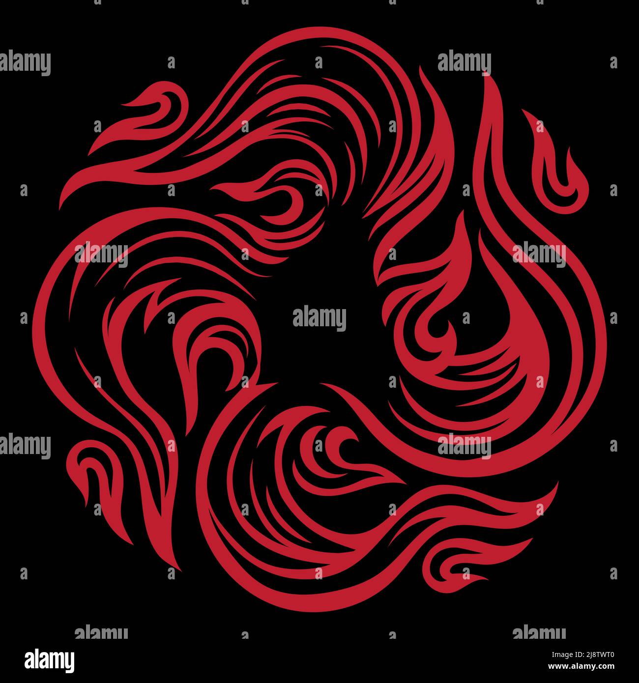 Design in Old Norse style. Fiery, solar cross hand drawn Stock Vector ...