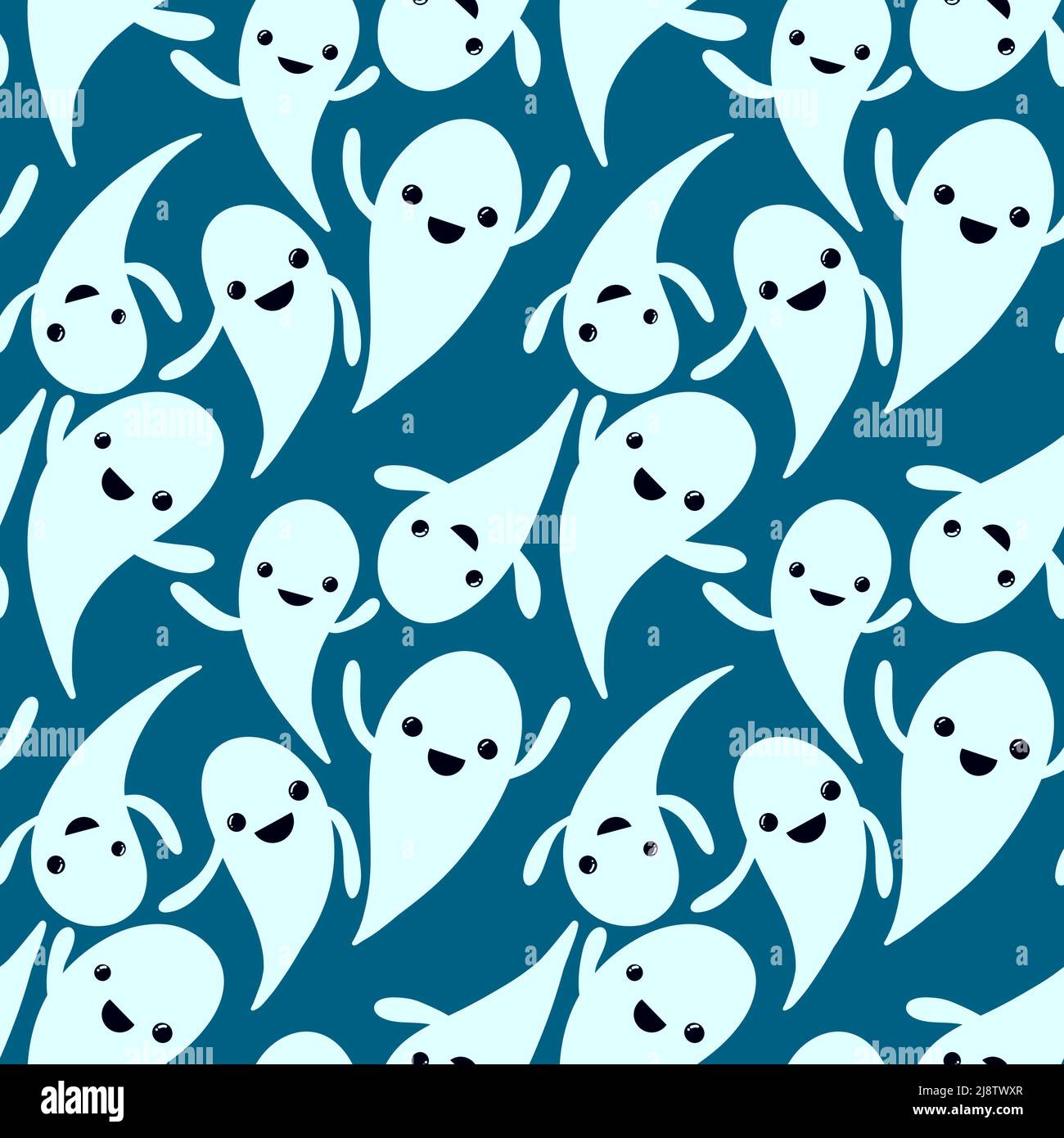 Halloween seamless ghost pattern for wallpaper and packaging and gifts ...