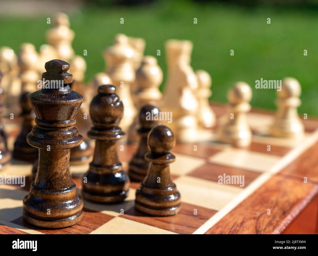 Wooden chess. Chess Game. Strategy and Decision Making. Game concept ...