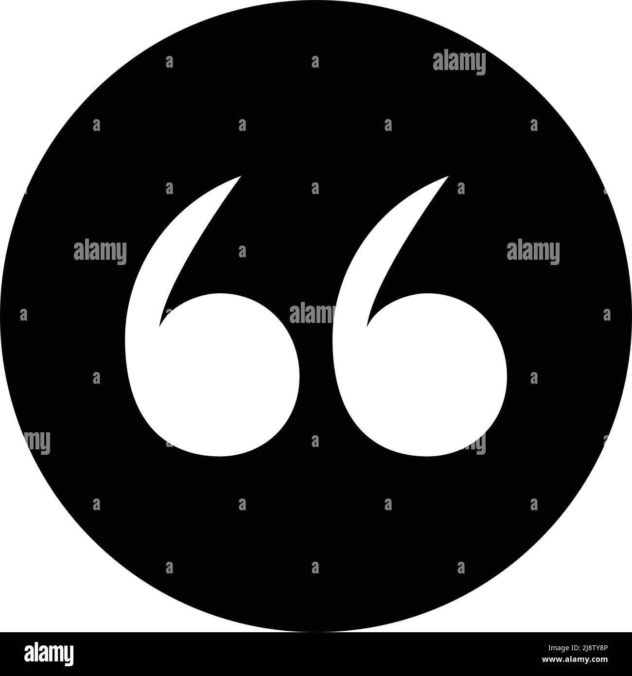 Vector of a round double-quote icon. Editable vector Stock Vector Image ...
