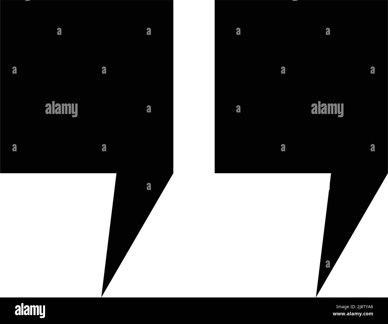 Double quotation silhouette icon. Editable vector Stock Vector Image ...