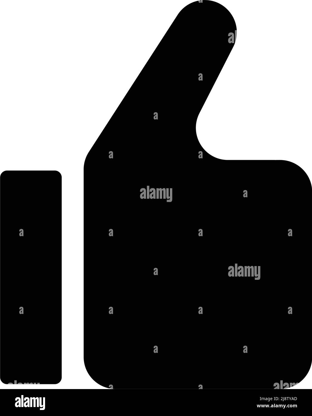Silhouette of a good sign. Hand icon. Editable vector Stock Vector ...