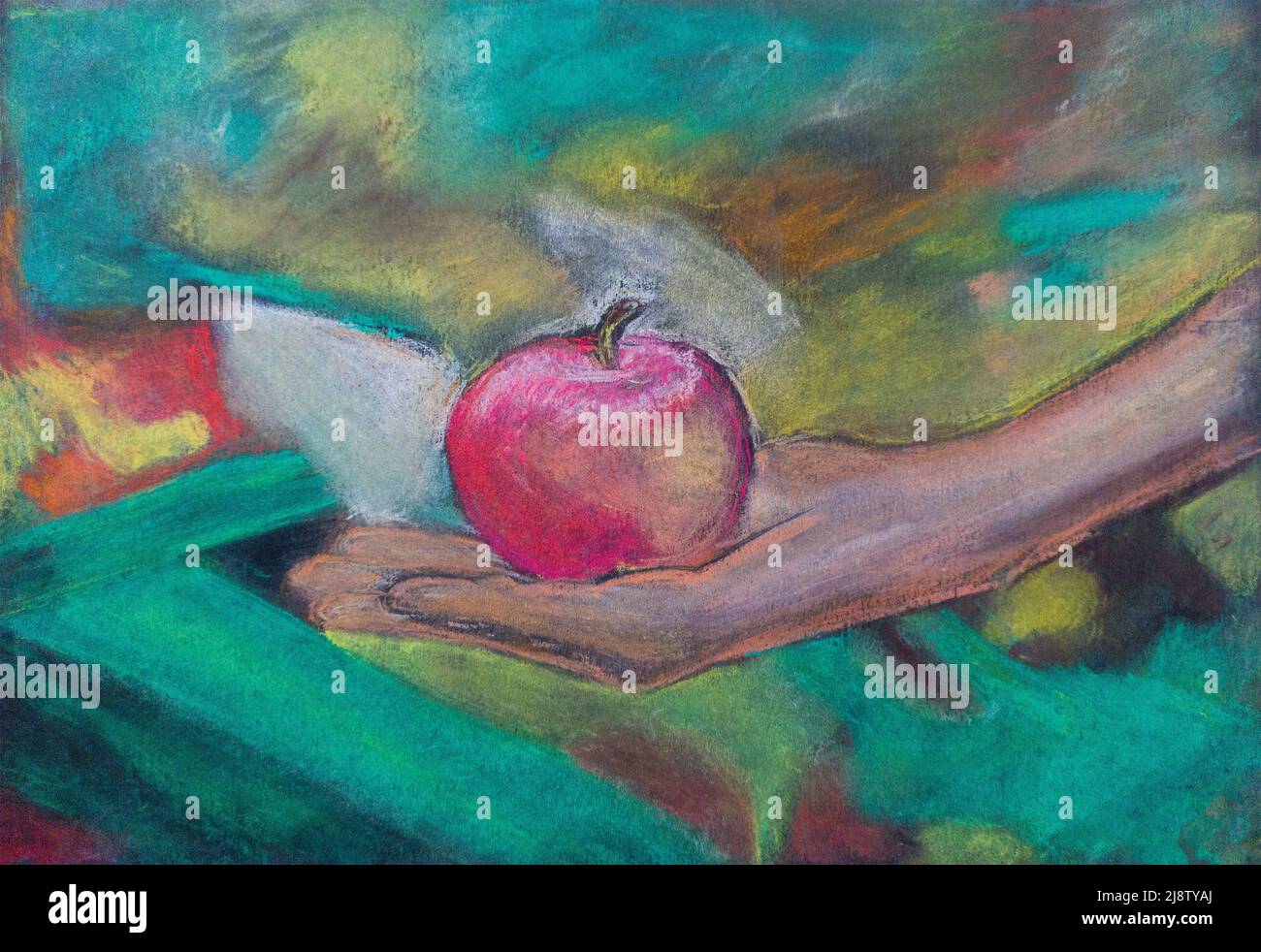 Oil pastel drawing hi-res stock photography and images - Alamy