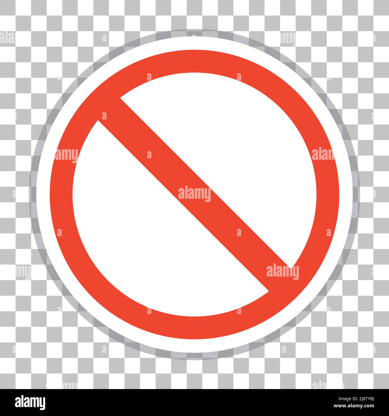Banned symbol icon isolated on transparent background. Editable vector ...