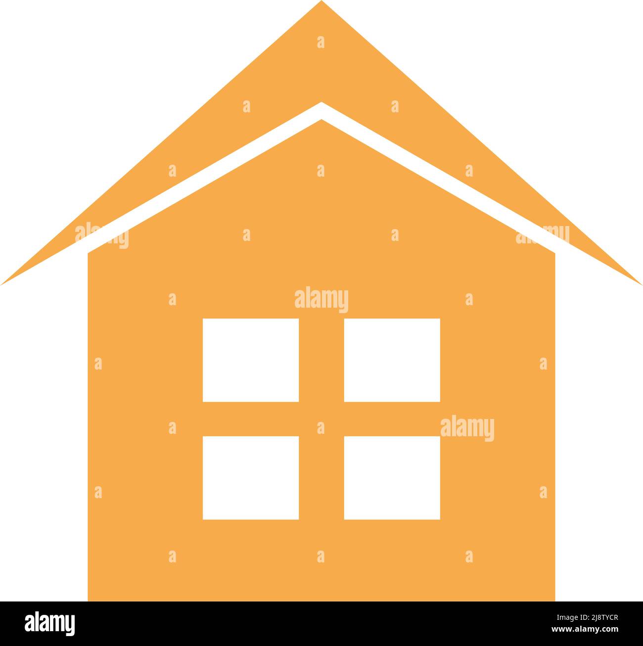 House icon with orange window. Editable vector Stock Vector Image & Art ...