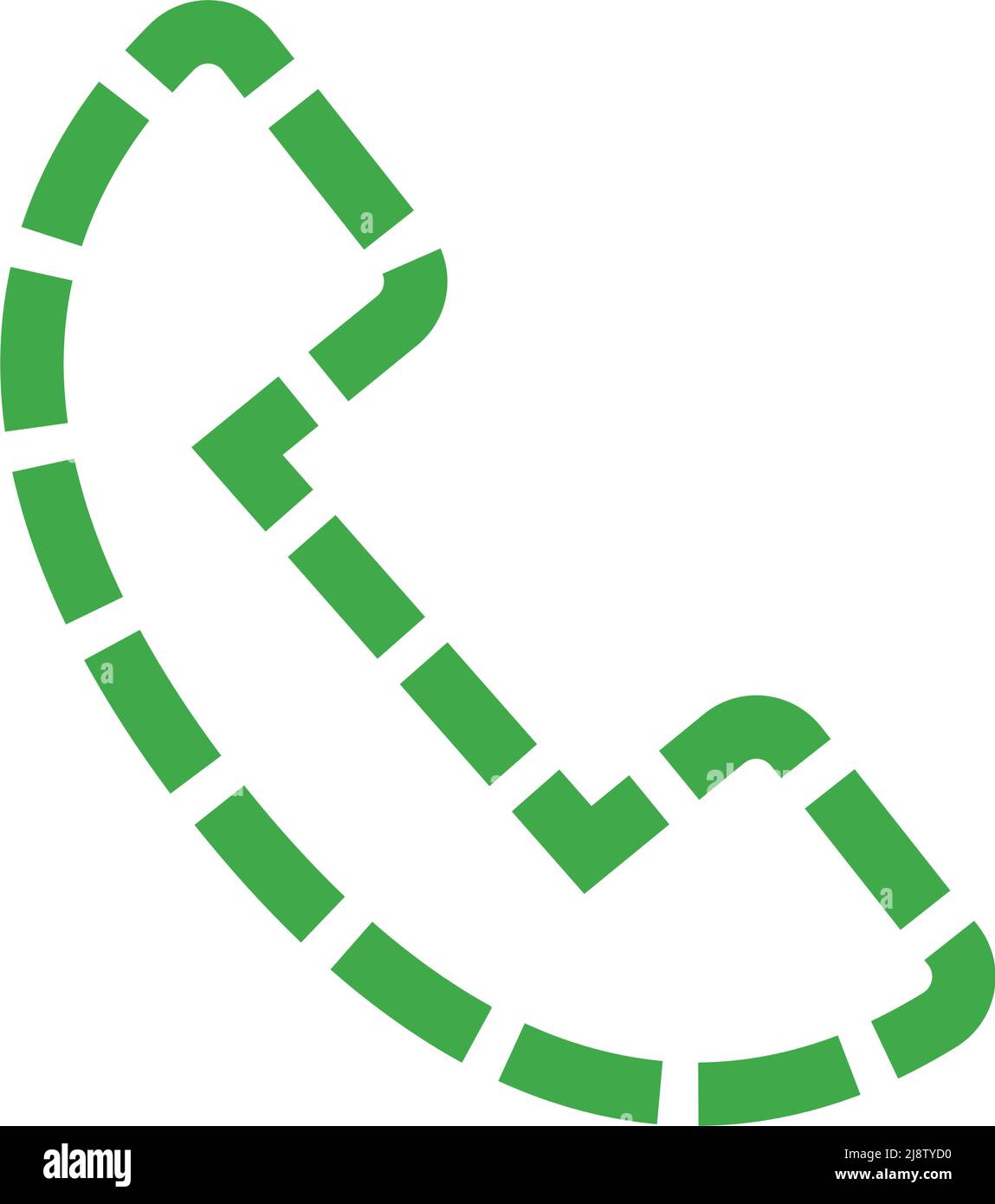 Dotted line phone icon. Editable vector Stock Vector Image & Art - Alamy