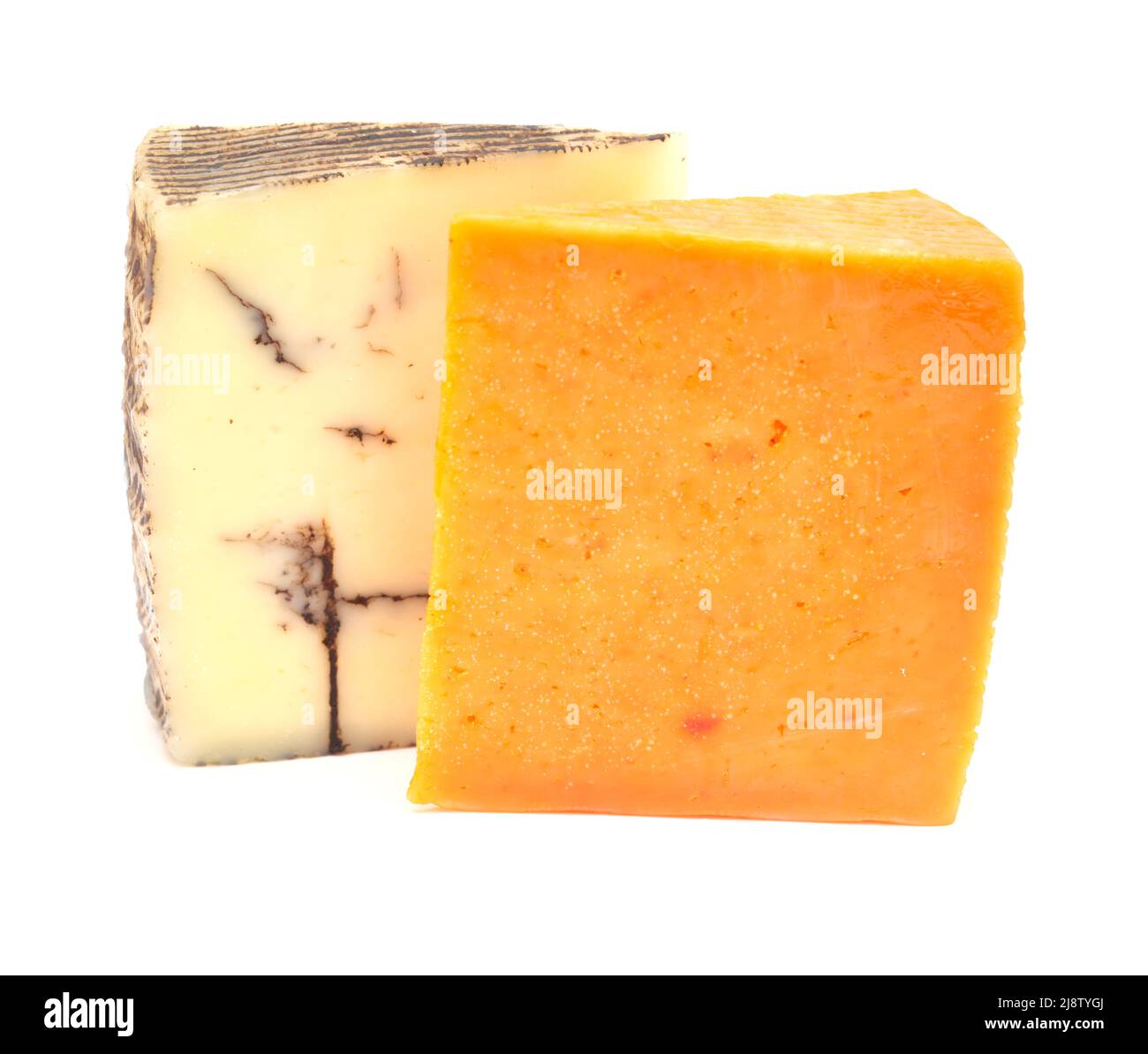 Produce of Spain - speciality Manchego cheese with paprika Stock Photo ...
