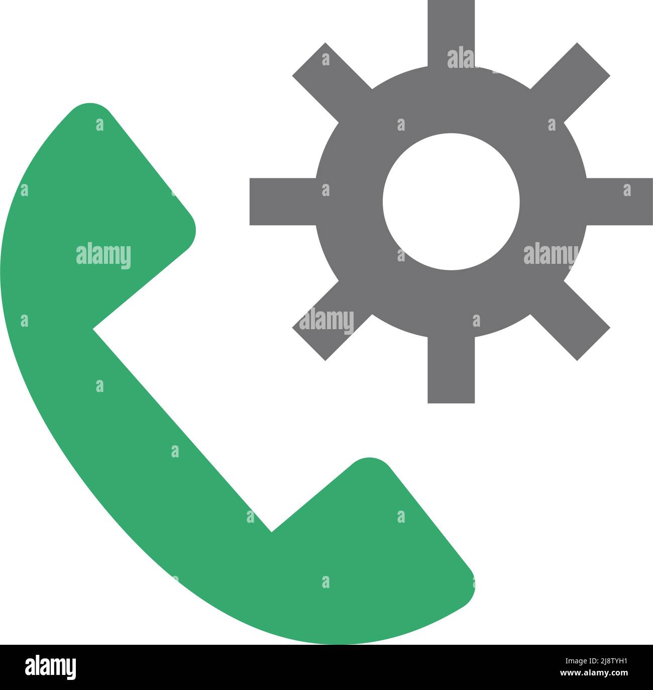 Phone icon and gear icon. Phone settings. Editable vector Stock Vector ...