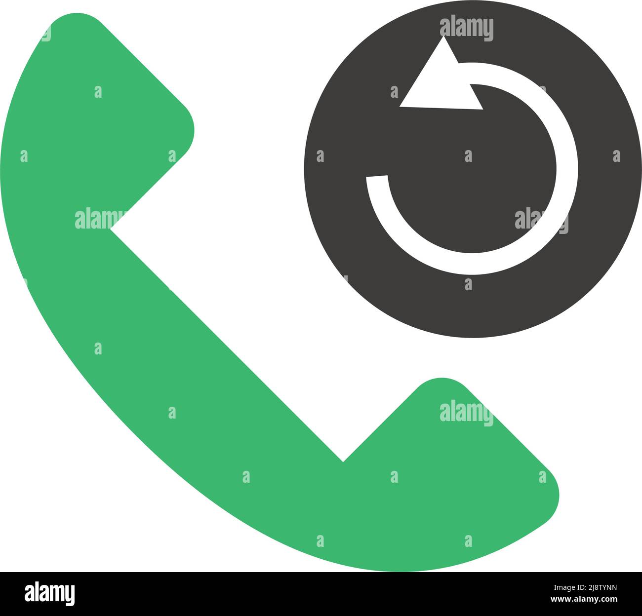 Phone call back icon. Return symbol. Editable vector Stock Vector Image ...