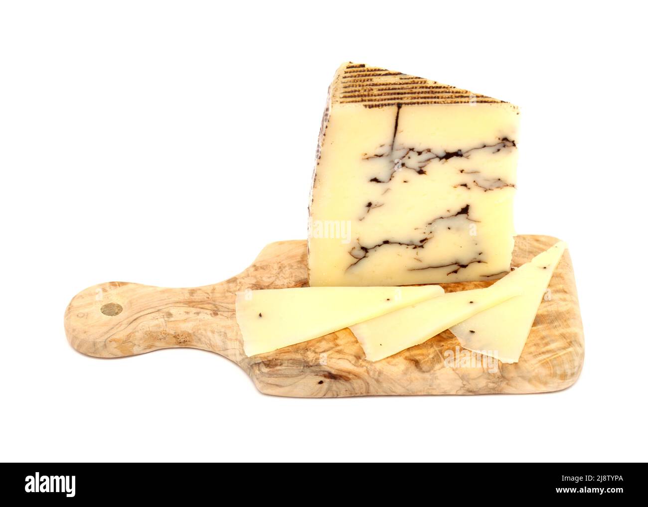 Produce of Spain - speciality Manchego cheese with truffle oil Stock ...