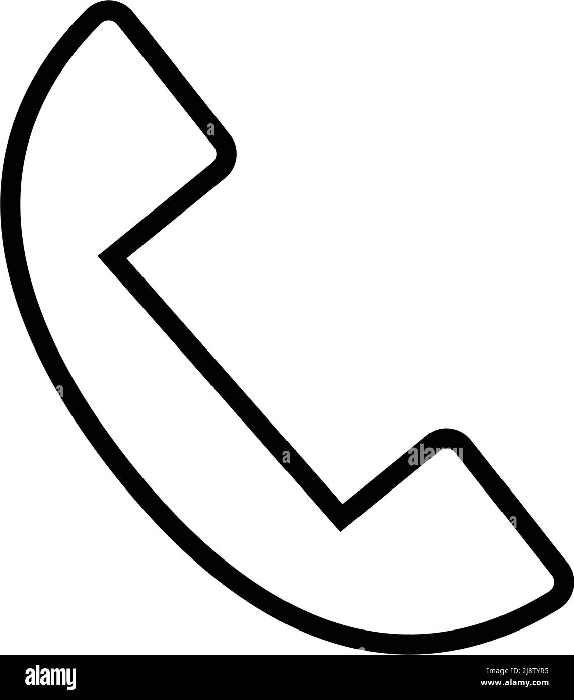 Simple phone icon. Telephone handset. Editable vector Stock Vector ...