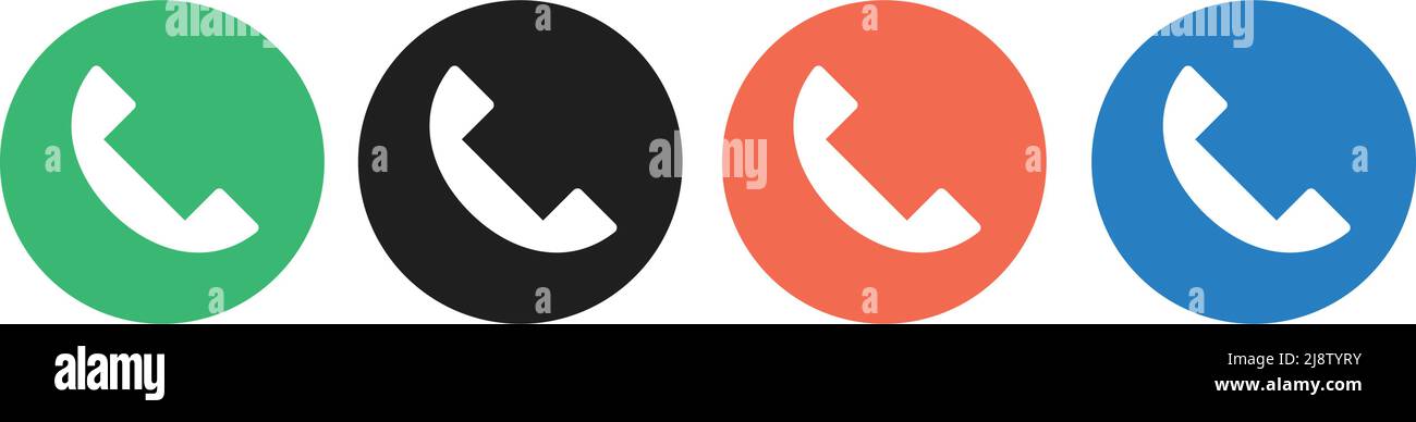 Colorful phone icon set. Editable vector Stock Vector Image & Art - Alamy