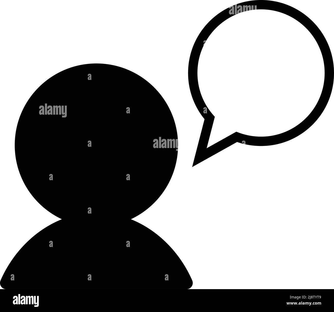 People chat icon outline Black and White Stock Photos & Images - Alamy