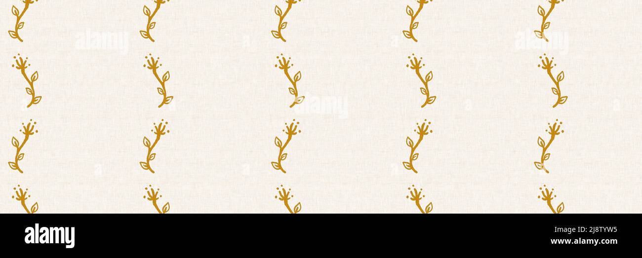 Gender neutral foliage leaf seamless raster border. Simple whimsical 2 ...