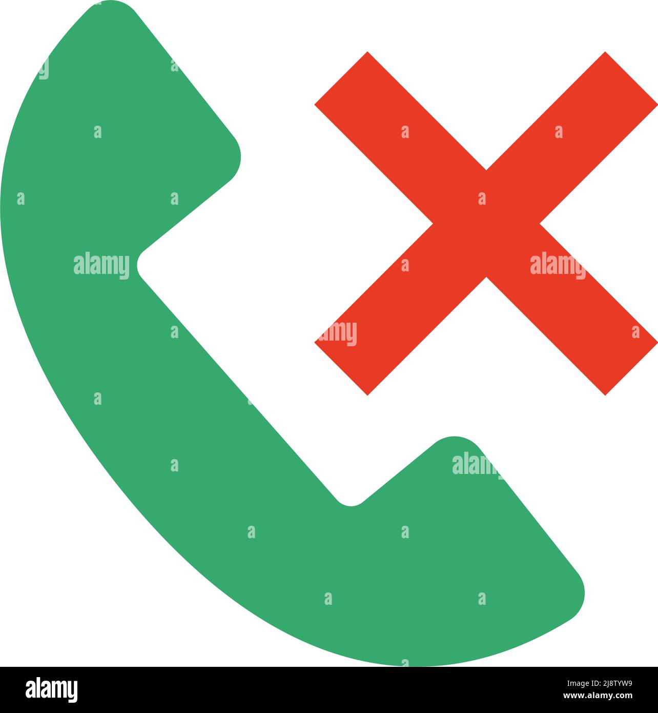 Call rejection icon. Simple vector. Editable vector Stock Vector Image ...