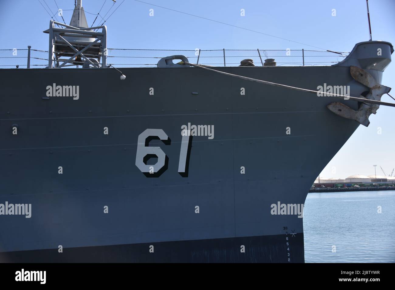San Pedro, CA. USA. 2/28/2022. U.S.S. Iowa BB-61. U.S. Iowa BB-61 ...