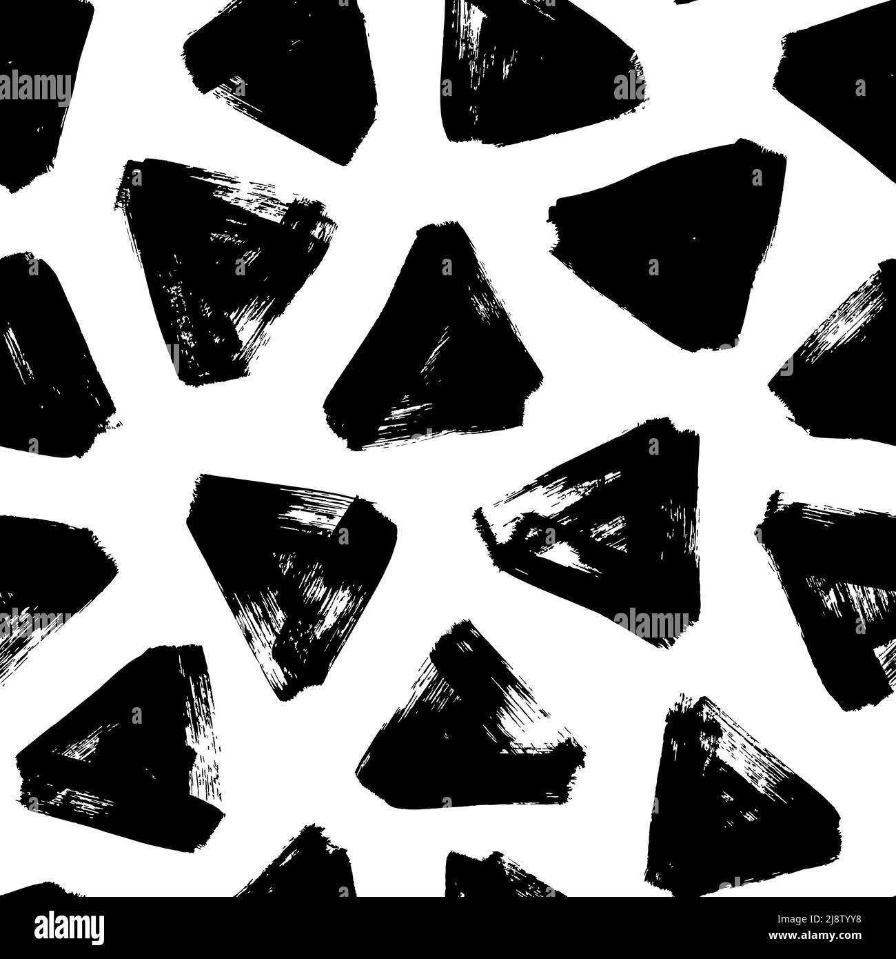 Hand drawn black triangles vector seamless pattern Stock Vector Image ...