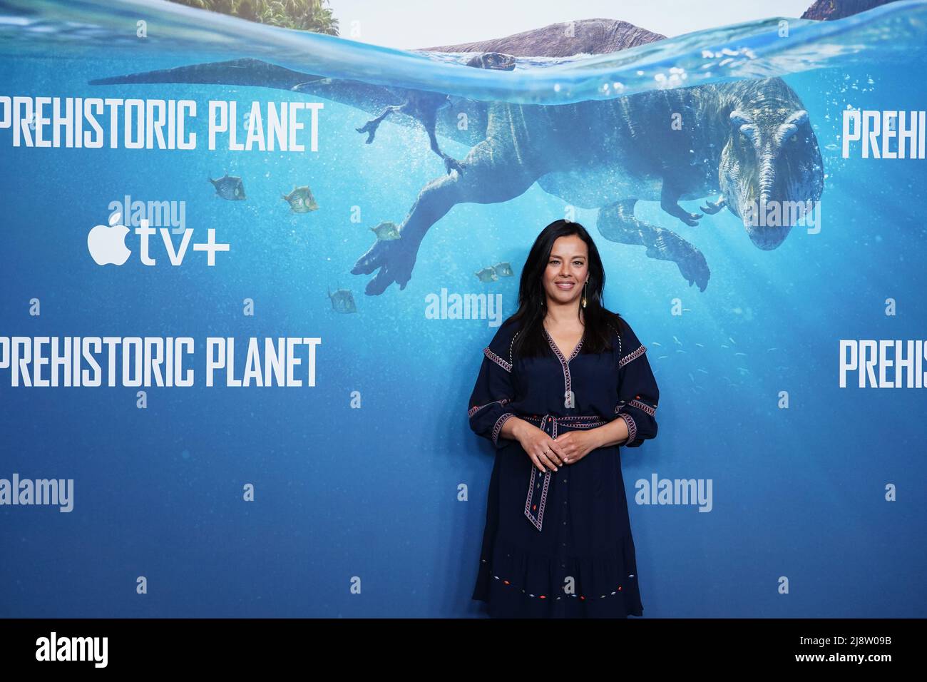 Liz Bonnin attends the premiere for Apple TV+'s Prehistoric Planet at ...