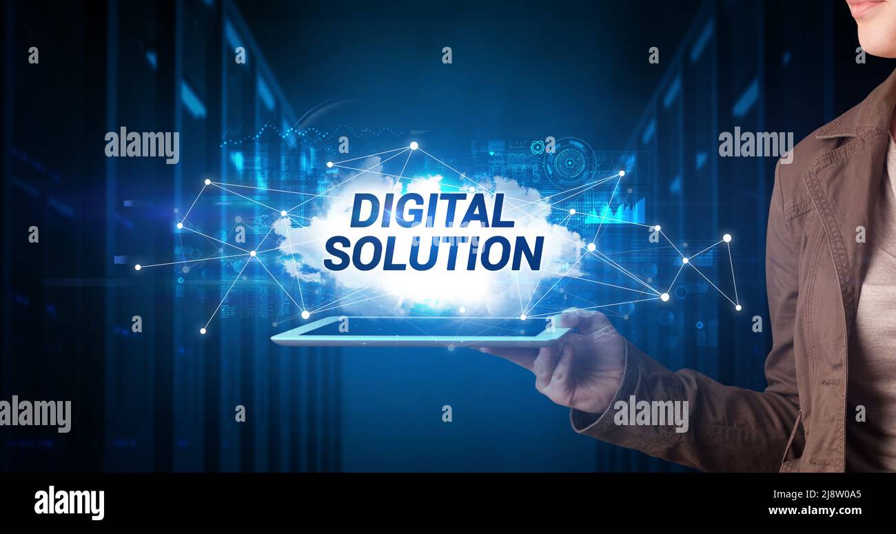 Person holding tablet, technology concept Stock Photo - Alamy