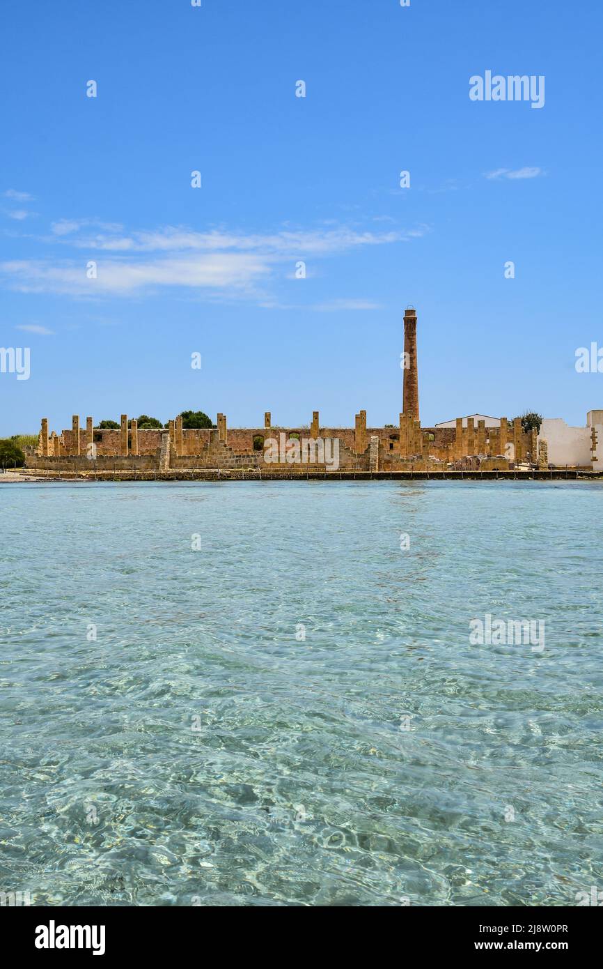 The beach of the marine reserve of Vendicari, a natural oasis in Sicily ...