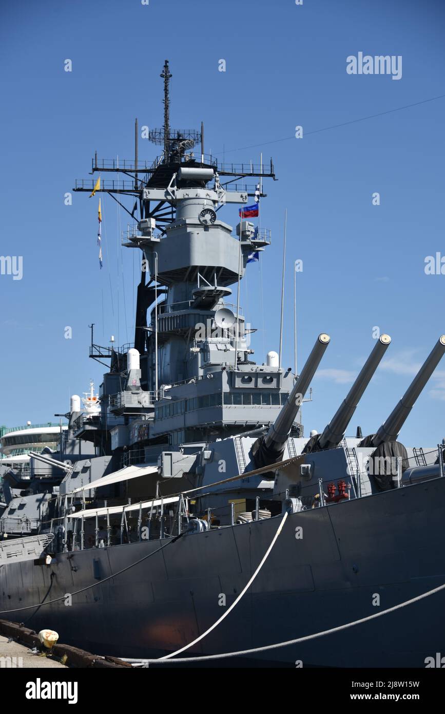 San Pedro, CA. USA. 2/28/2022. U.S.S. Iowa BB-61. U.S. Iowa BB-61 ...