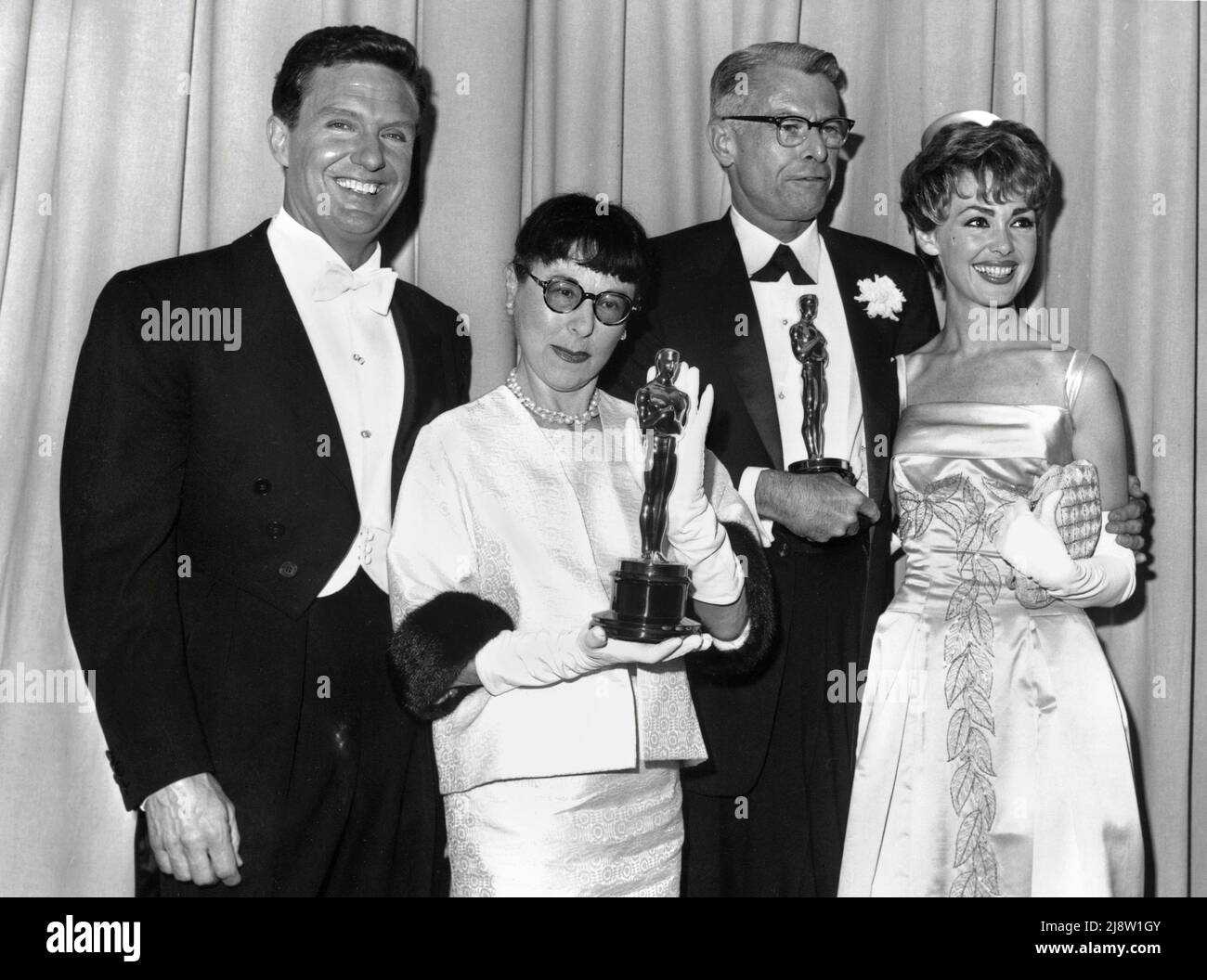 Robert Stack, Edith Head, Edward Stevenson, 33rd Academy Awards - 1961 ...