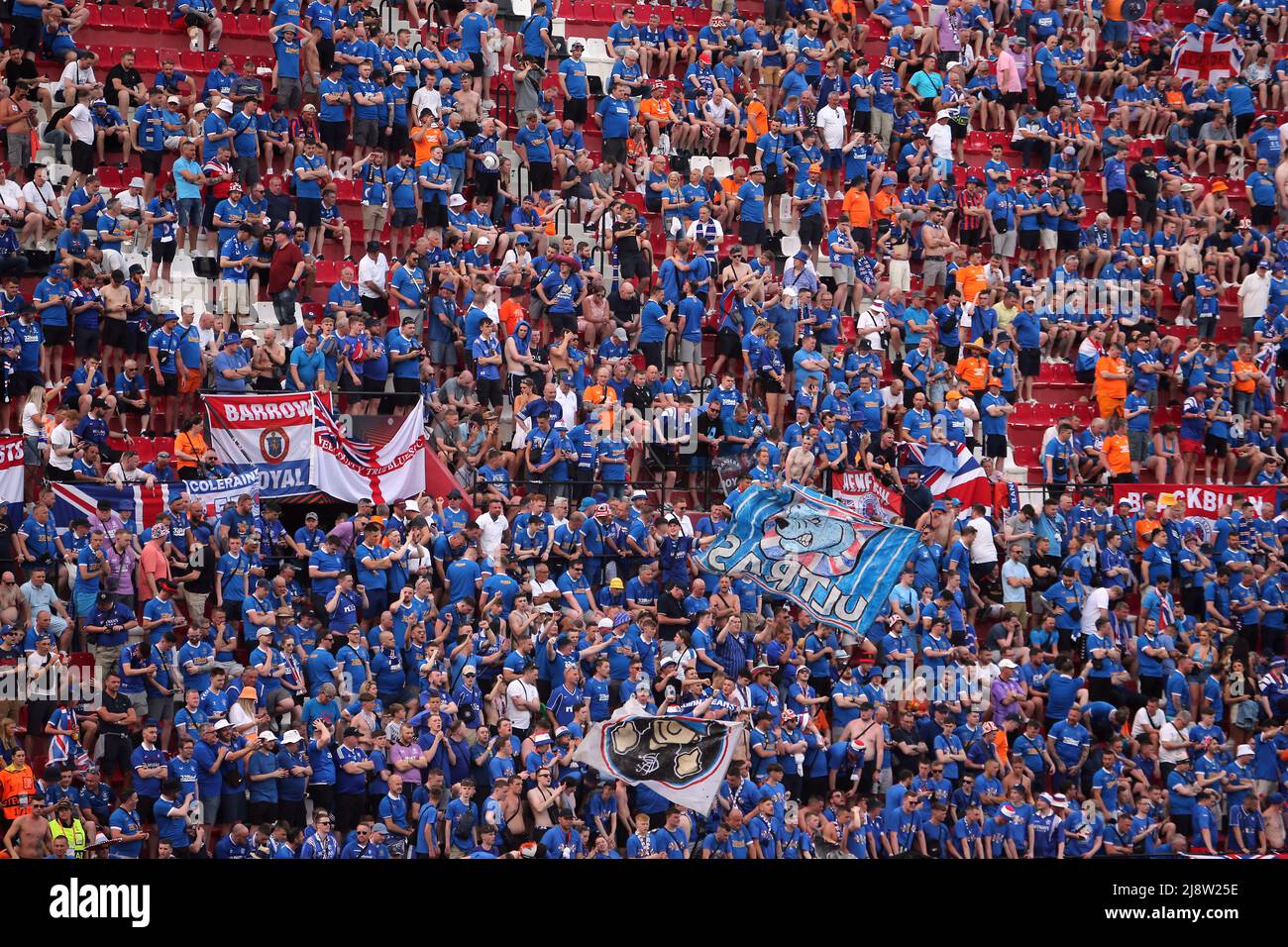 Rangers fans in the stands during the UEFA Europa League Final at the ...